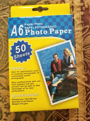 A6 Photo Paper (50 Sheets) | eBay