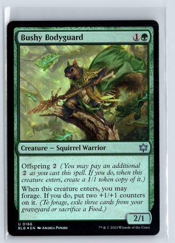 MTG Magic the Gathering Card FOIL Bushy Bodyguard Bloomburrow Uncommon ...