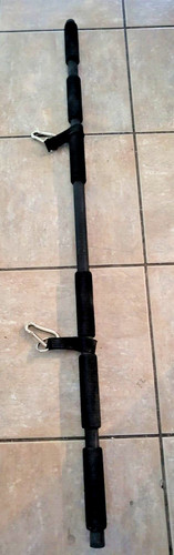 Bowflex Power Pro Lat Pulldown Bar / Squat Bar w/ D-Ring straps and ...