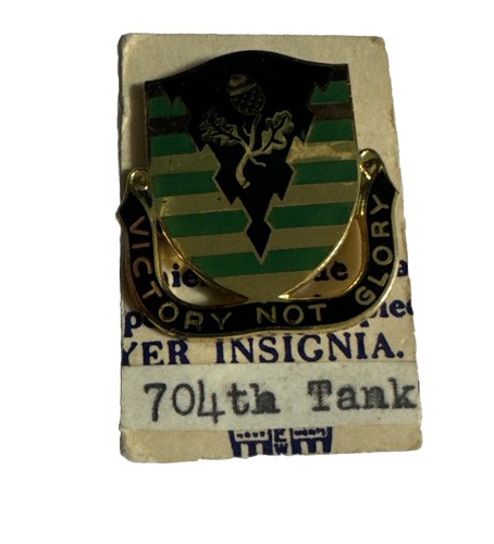 US Army 704th Tank Battalion Unit Identifier Crest PIN | eBay