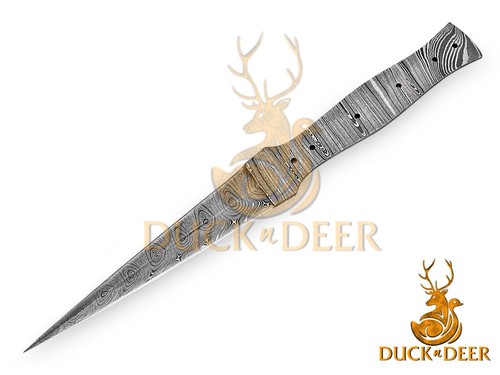 10" Long Handmade Damascus Steel Blank Blade Dagger Knife Dagger Blank ...