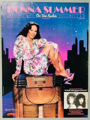 DONNA SUMMER 1979 POSTER ADVERT GREATEST HITS ON THE RADIO Giorgio ...
