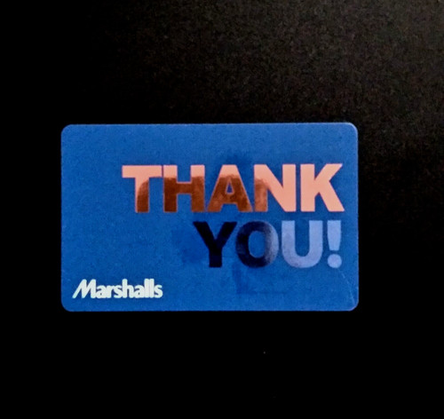 Marshalls Thank you! NEW COLLECTIBLE GIFT CARD $0 #6001 | eBay