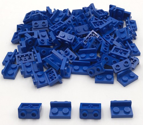 Lego 100 New Blue Brackets 1 x 2 Studs 1 x 2 Inverted Pieces | eBay
