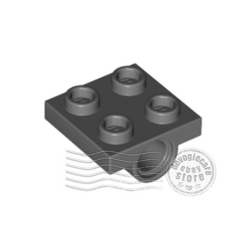 2x LEGO 2444 Plate with 1 Hole 2x2 Dark Bluish Gray | 4196768, aka ...