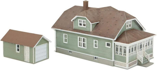 HO Scale Model Kit - Updated American Bungalow with Single-Car Garage ...