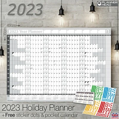 2024 Year Planner Wall Chart with 2024 | Grelly UK