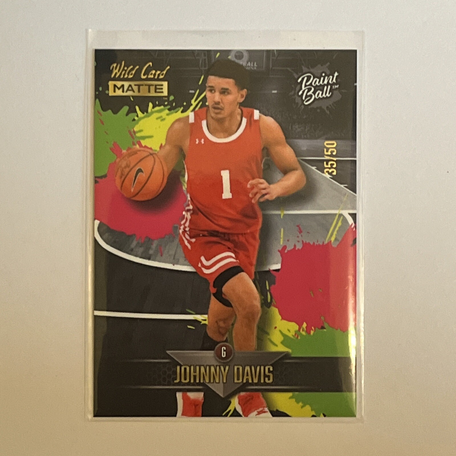 Johnny Davis 2022 Wild Card Matte #RH-11 Rising Heat Silver Orange /50 ...