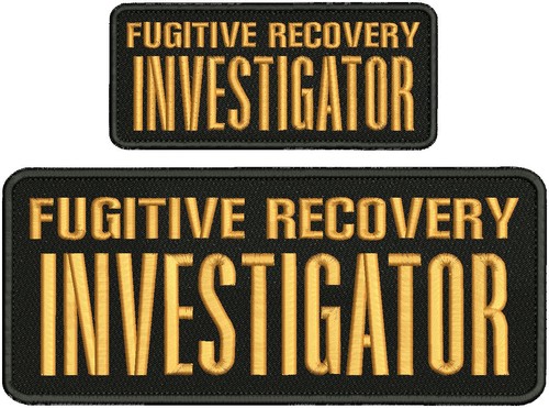 F R Investigator embroidery PATCH 4X10 abd 2.5 x6 hook on back | eBay