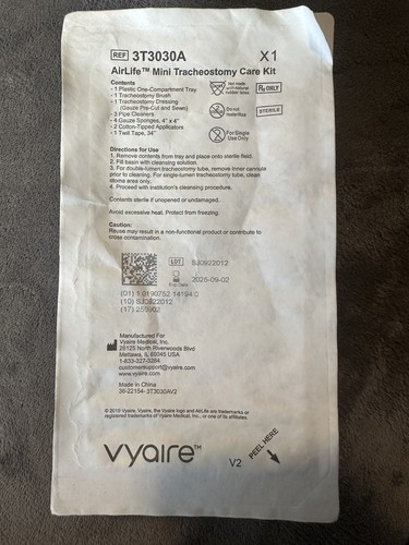 3x Vyaire Airlife Mini Tracheostomy Care Kit Ref 3T3030A for sale ...