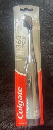 Colgate 360 Power Charcoal Battery Toothbrush, Black, 1 Pack | eBay