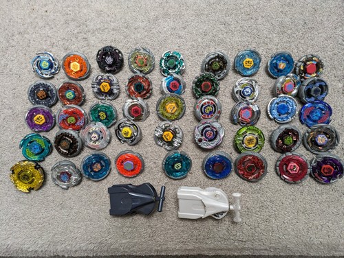 Beyblade lot of Takara Tomy + Hasbro Metal Fight Beyblades + String ...