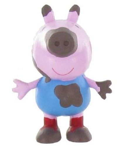 Peppa Pig Figurine George on the Mud 5 cm Pig in the Mud Comansi Y99688 ...