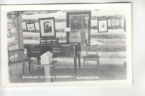 Real Photo Postcard Piano at Log Cabin Seminary Altenburg MO | eBay