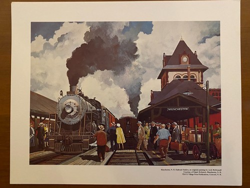 Print of Arch McDonnell Painting of Manchester NH RR Station, Created ...