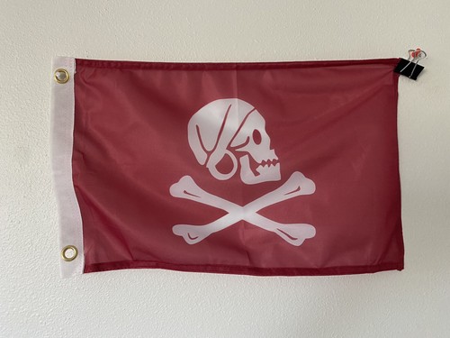 12 x 18 Pirate Henry Avery Red Flag 12" x 18" Polyester Flag Banner ...