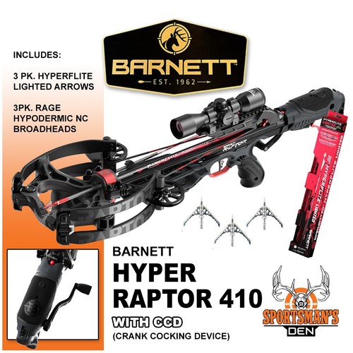 Barnett Hyper Raptor 410 Complete HUNTING PACKAGE with CRANK (RAP410-02 ...