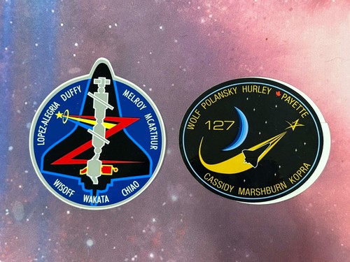 NASA SHUTTLE MISSION STS 92 & 127 MISSION VINYL STICKERS - LARGE HIGH ...