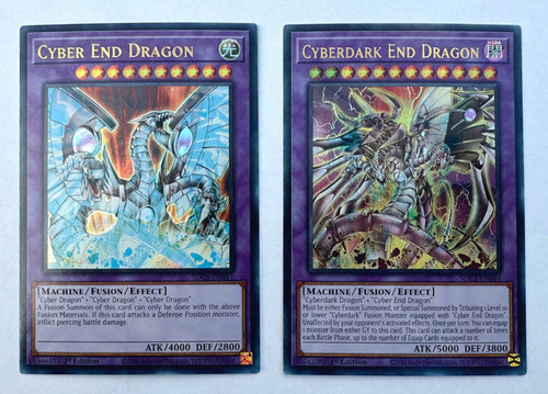 Yugioh Cyber End Dragon SDCS-EN041 Cyberdark End Dragon EN044 Misprint Set NM | eBay