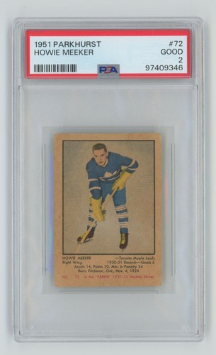 1951-52 Parkhurst PSA Fresh Slab Set Break Howie Meeker RC PSA 2 ...