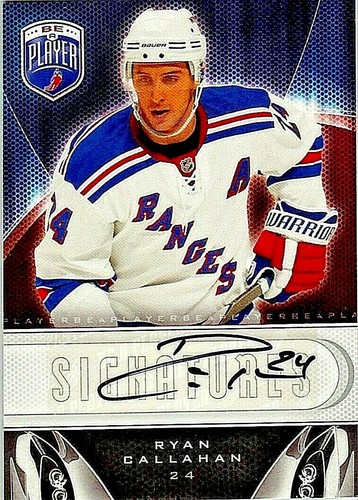 RYAN CALLAHAN 2009-10 BE A PLAYER SIGNATURES CERTIFIED AUTOGRAPH ...