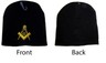 8" NAVY MASONIC EMBROIDERED WINTER BEANIE SKULL CAP mason hat | eBay