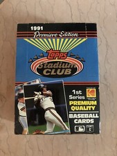 1991 Topps Stadium Club Baseball Checklist, Set Info, Boxes