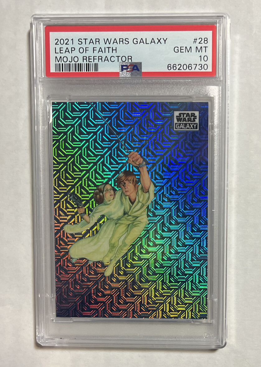 Leap of Faith 2021 Topps Chrome Star Wars Galaxy #28 Mojo Refractor /50 ...