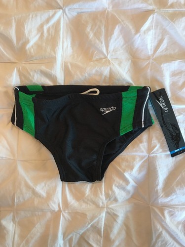 Boys Racing Race II Speedo Performance Tech PowerFLEX 24 Black Green ...