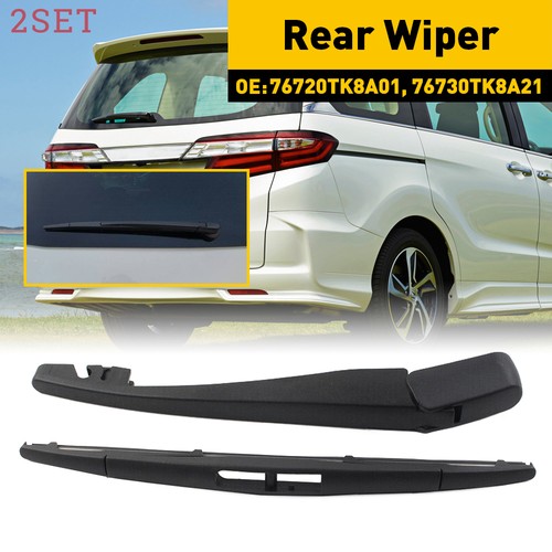 2set Car Rear Windshield Wiper Arm & Blade Black Durable Fit 2011-2017 ...