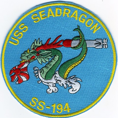 USS Seadragon SS 194 - Dragon Chewing Flag - Submarine - BC Patch Cat ...