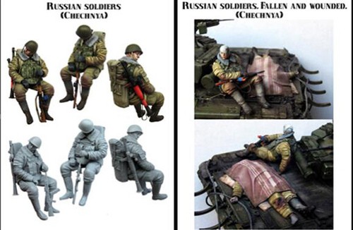 1/35 Resin Russian Soldiers Chechnya 3 Kit Unpainted Unassembled xw141 ...