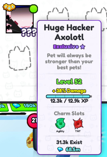 pet sim 99 huge pets (Huge Hacker Axolotl lvl52) | eBay