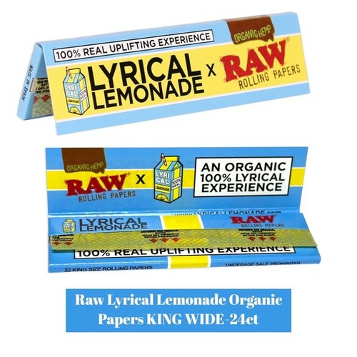 Raw Lyrical Lemonade King Size Rolling Papers 1/PK Discounts! FREE ...