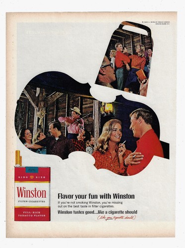 Winston Cigarettes Print Ad Tobacco Advertising Western Winston Salem ...