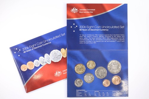 2006 RAM 40 Years Of Decimal Currency 8 Coin Uncirculated Set - Folder ...