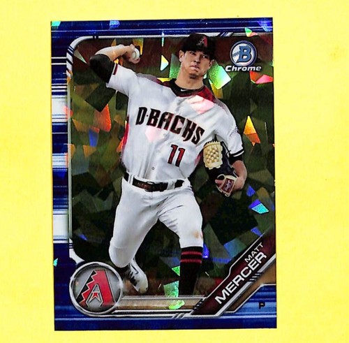 2019 Bowman Chrome Draft Sapphire Matt Mercer 18/99 Blue Refractor Card ...