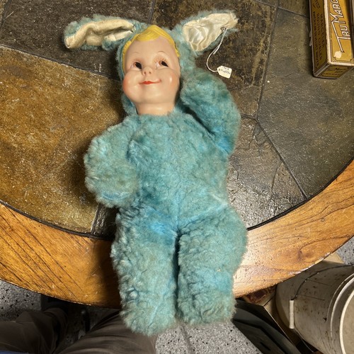 VINTAGE RUBBER FACE BABY DOLL BUNNY RABBIT RUSHTON 1964 21” | eBay
