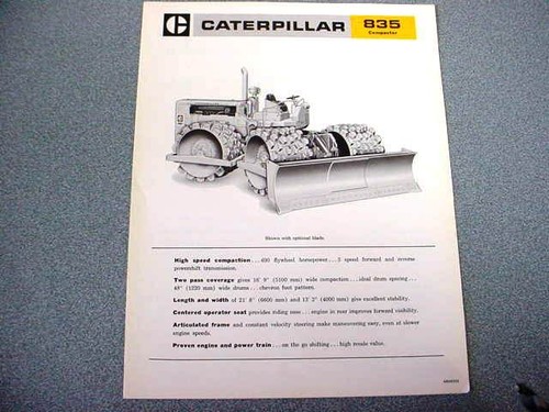 Caterpillar 835 Compactor Brochure 1970 | eBay
