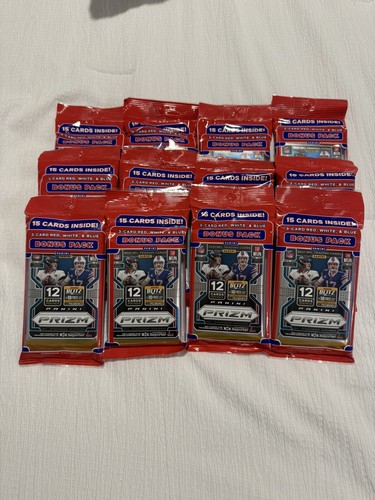 Lot of 12 2021 PANINI PRIZM NFL Football CELLO PACK Factory Sealed FREE ...