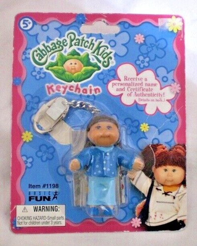 CABBAGE PATCH BASIC FUN KEY CHAIN RARE BLUE SUIT GIRL FACTORY PACKAGED ...