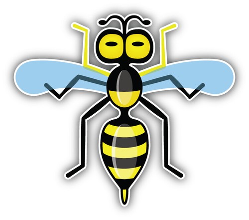 Cartoon Wasp Animal Car Bumper Sticker Decal - ''SIZES'' | eBay
