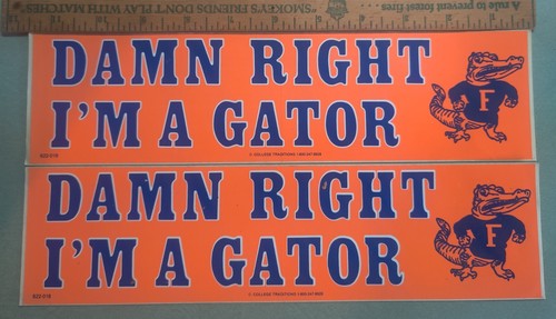 Vintage Florida Gators Bumper Sticker lot of 2 | eBay