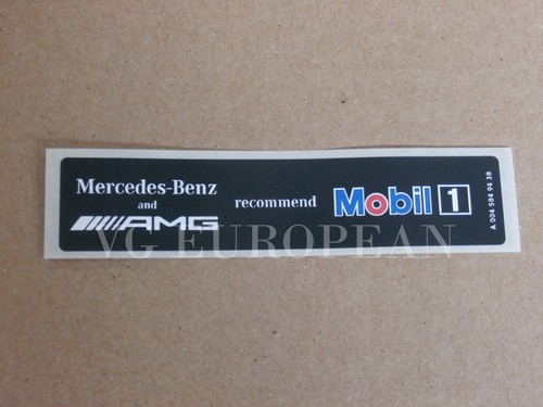 Mercedes-Benz Genuine AMG Mobil 1 Oil Sticker Label Decal NEW | eBay