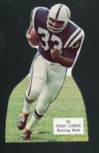 1967 Johnny Pro Baltimore Colts Football Card Standup #16 Tony Lorick ...