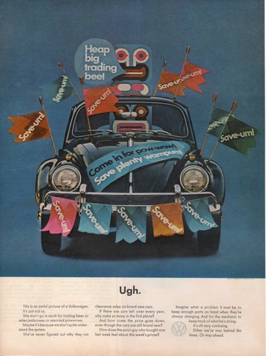 Vintage Print advertisement ad Car VW Volkswagen 1964 bug beetle Ugh ...