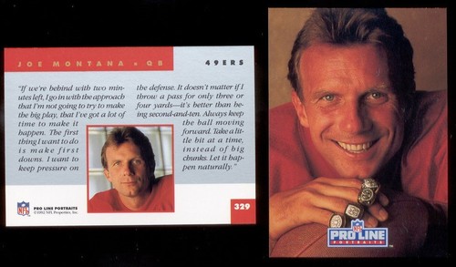 1992 Pro Line Portraits JOE MONTANA San Francisco 49ers Card | eBay
