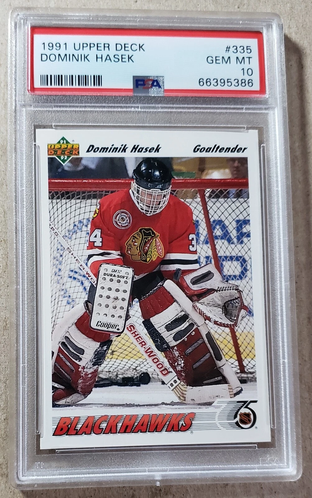 Dominik Hasek 1991 Upper Deck #335 Base Price Guide - Sports Card Investor