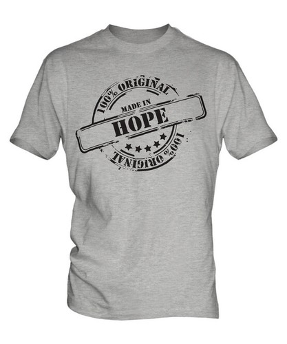 MADE IN HOPE MENS T-SHIRT GIFT CHRISTMAS BIRTHDAY 18TH 30TH 40TH 50TH ...