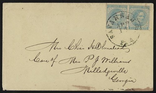 Charles H Olmstead,c/o PJ Williams,Milledgeville,Georgia,Savannah ...